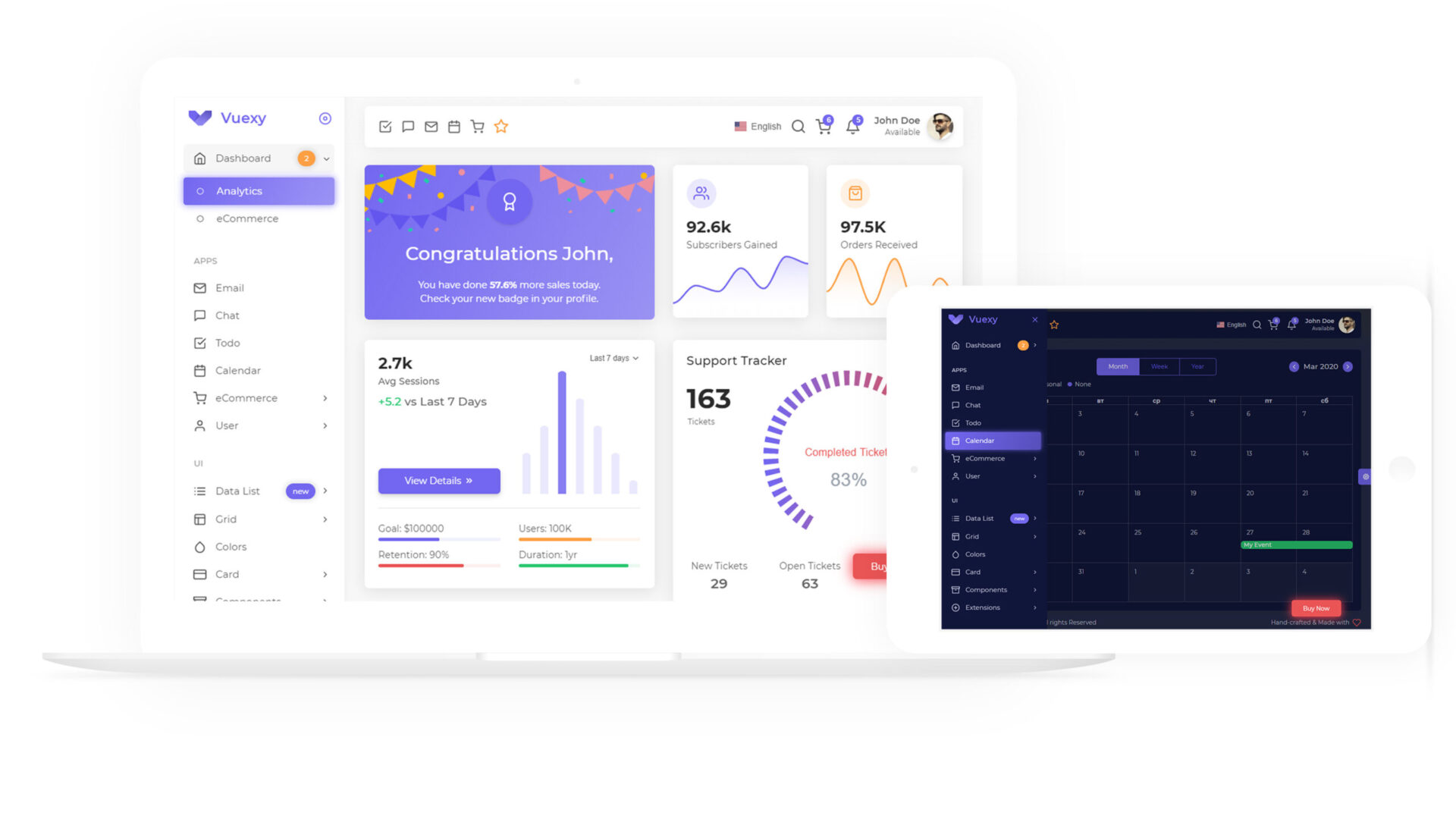 Development of admin panels for sites and web applications